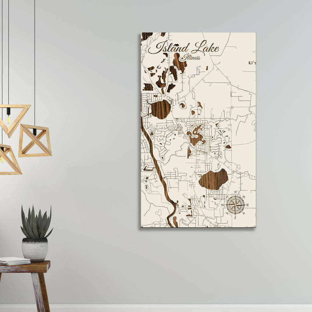 Island Lake, Illinois Street Map – Fire & Pine