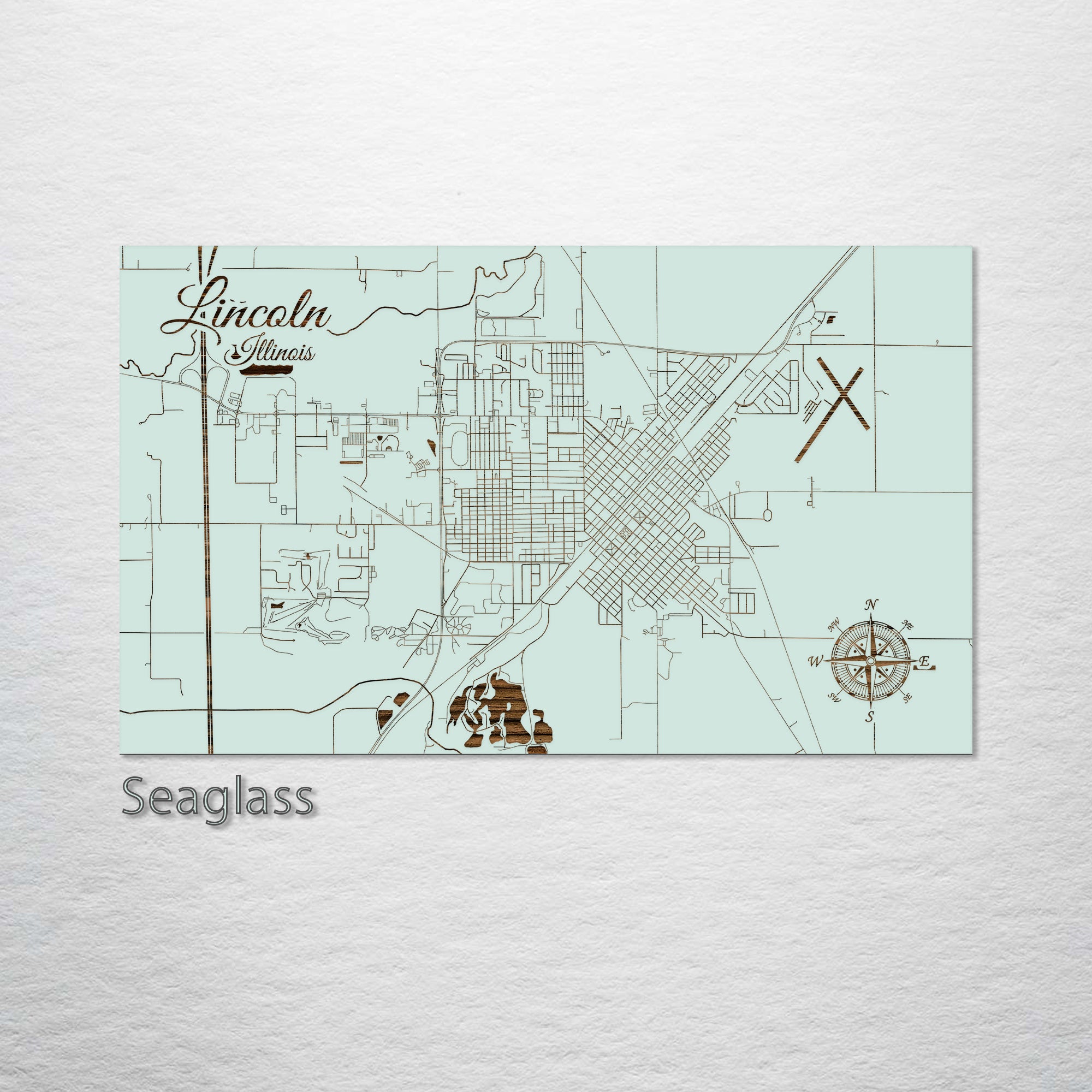 Lincoln, Illinois Street Map – Fire & Pine