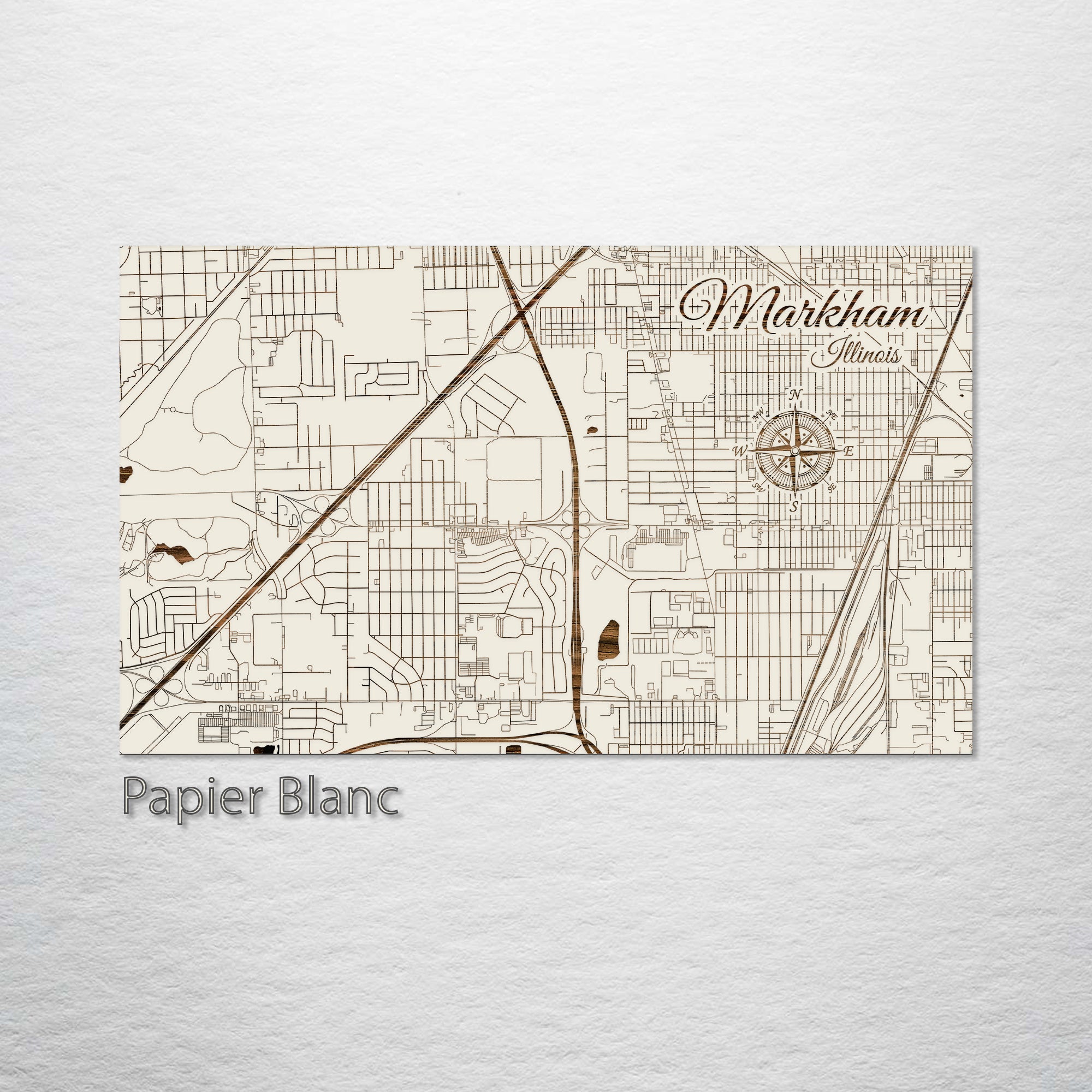 Markham, Illinois Street Map – Fire & Pine