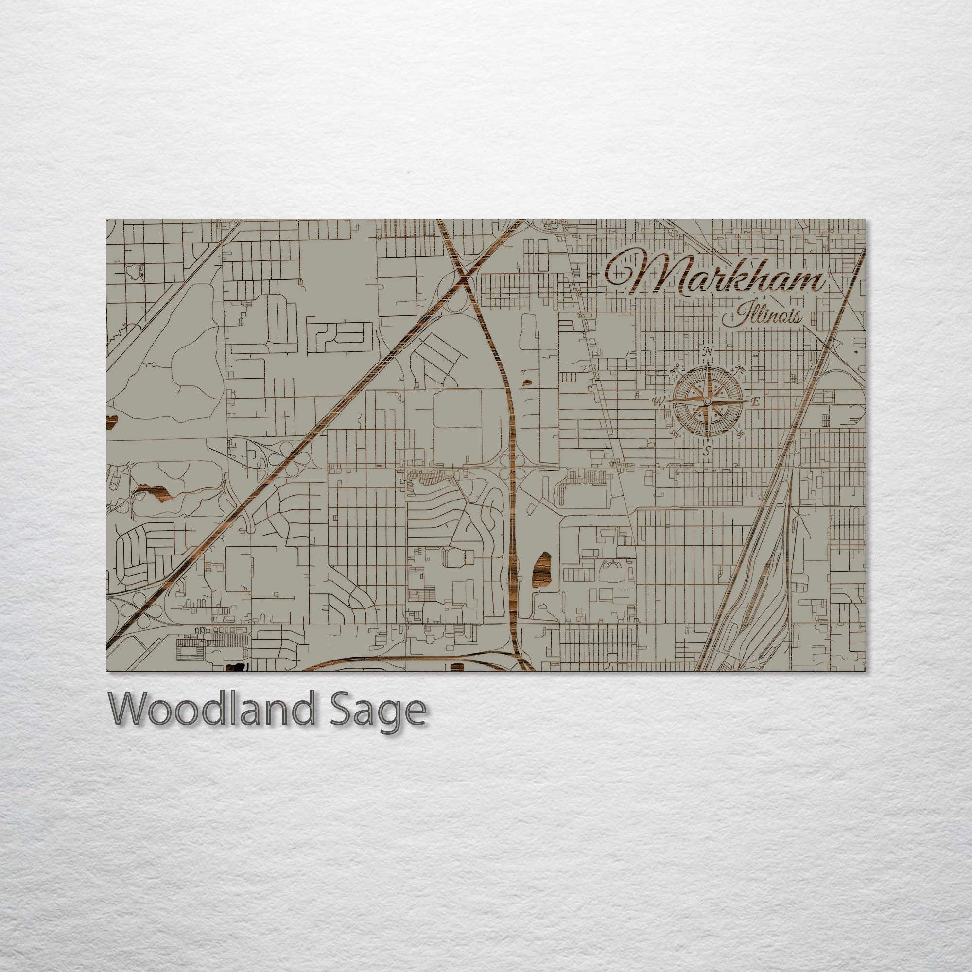 Markham, Illinois Street Map – Fire & Pine