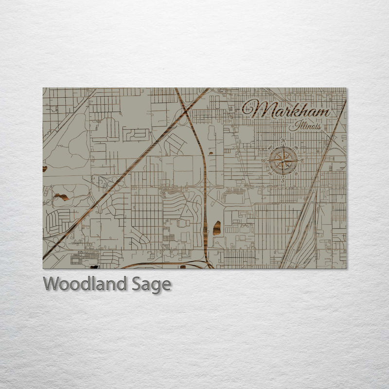 Markham, Illinois Street Map – Fire & Pine