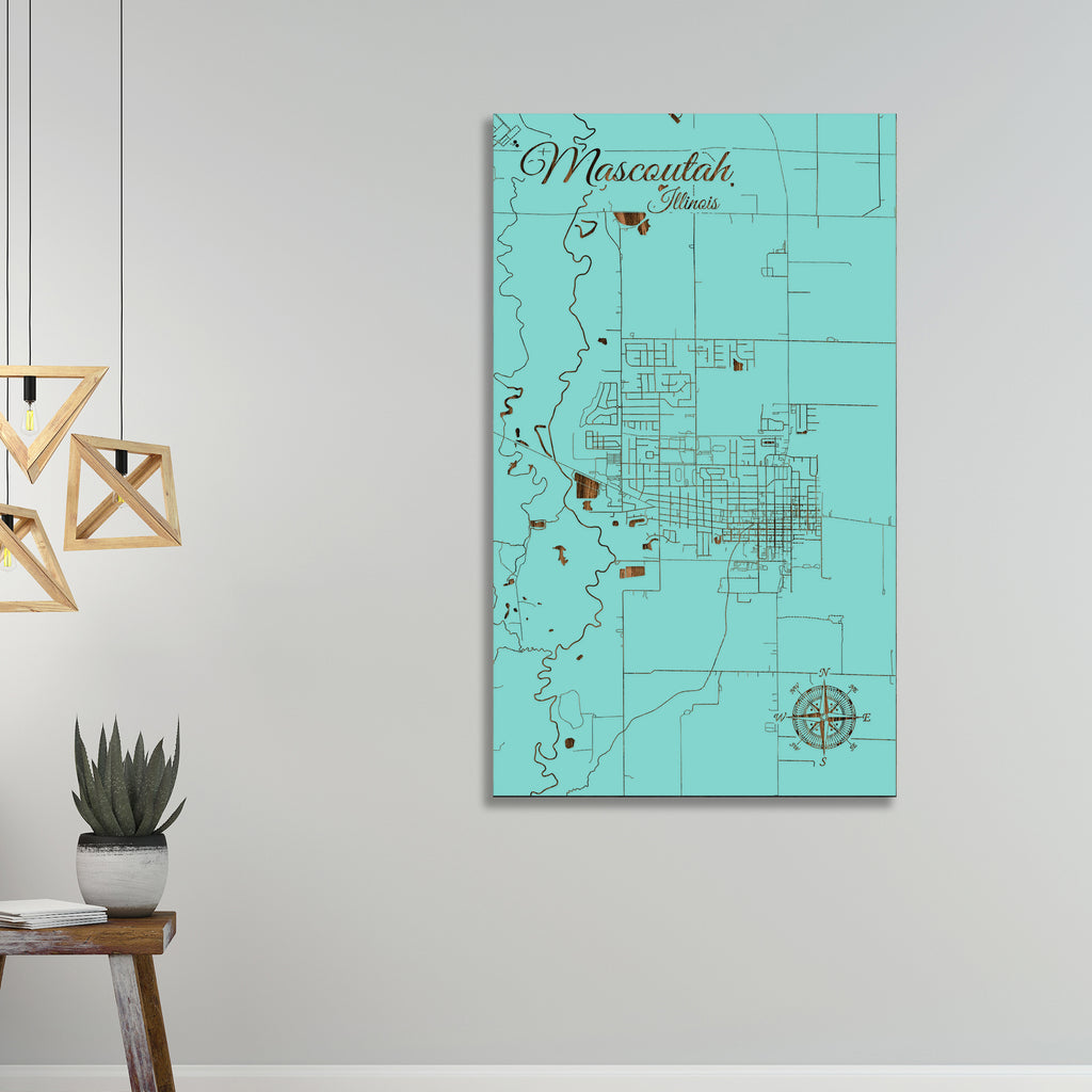Mascoutah, Illinois Street Map – Fire & Pine