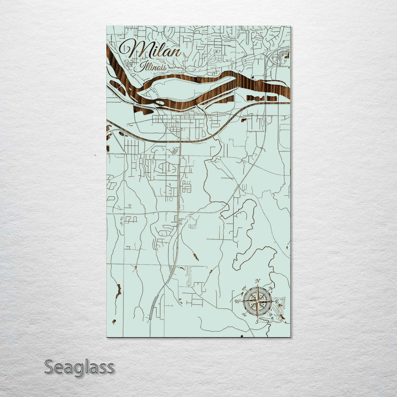 Milan, Illinois Street Map – Fire & Pine