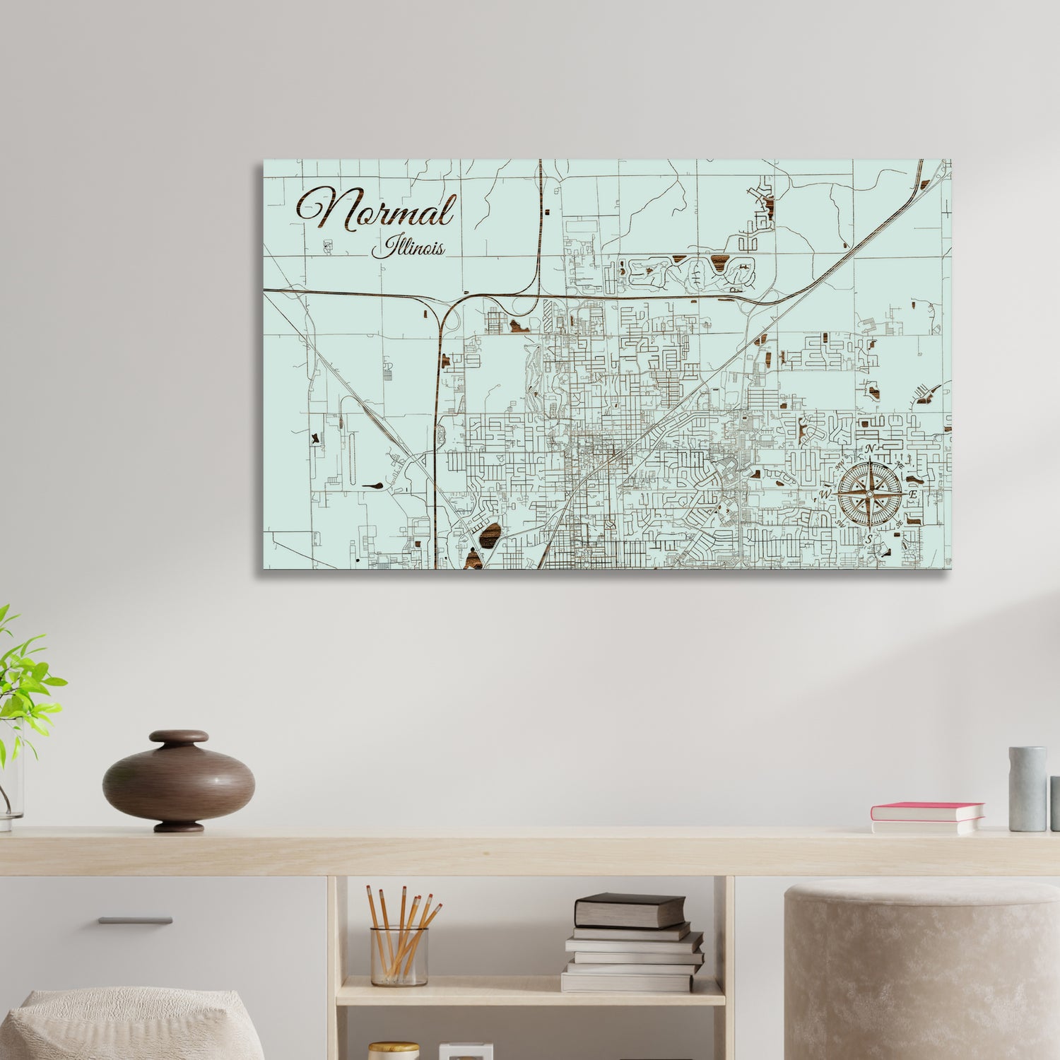 Normal, Illinois Street Map – Fire & Pine