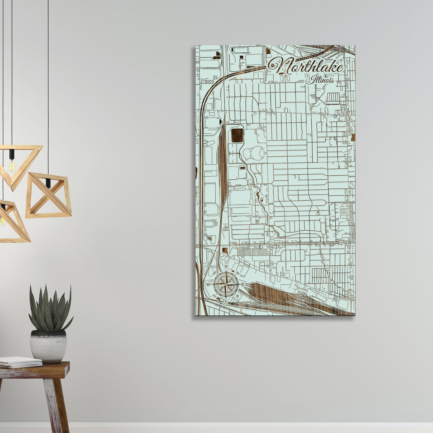 Northlake, Illinois Street Map – Fire & Pine