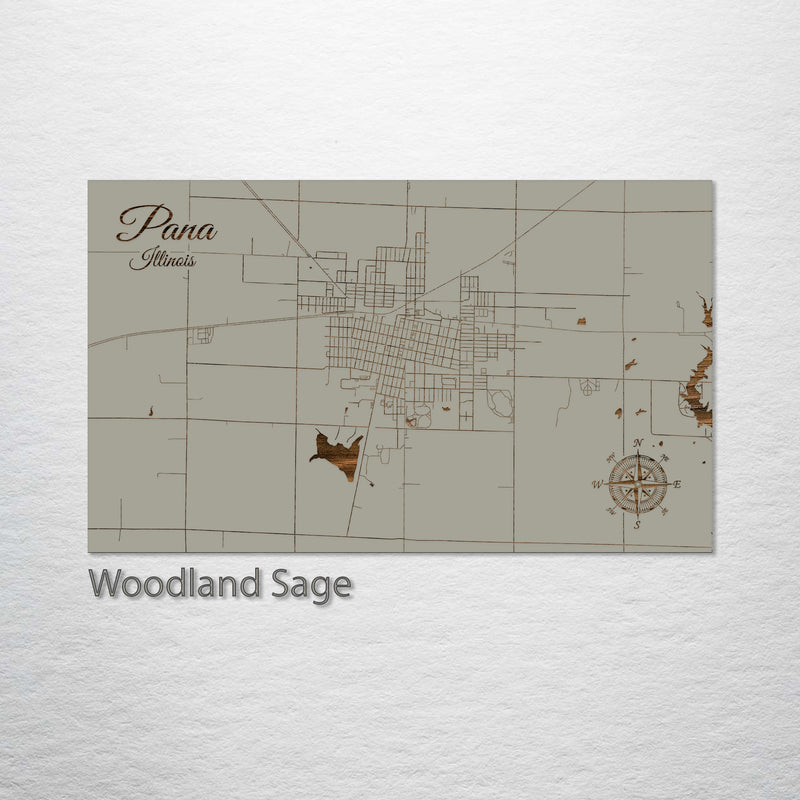 Pana, Illinois Street Map – Fire & Pine