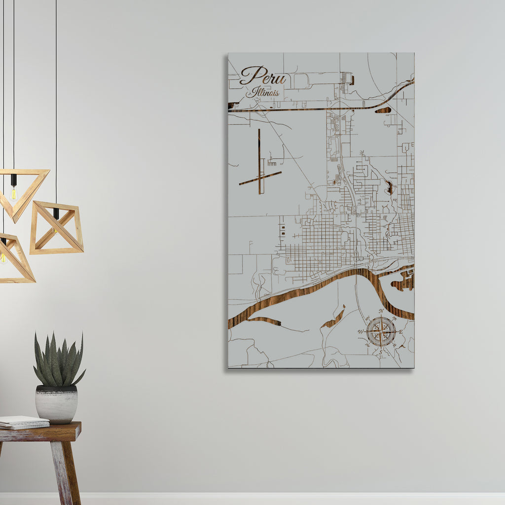 Peru, Illinois Street Map – Fire & Pine