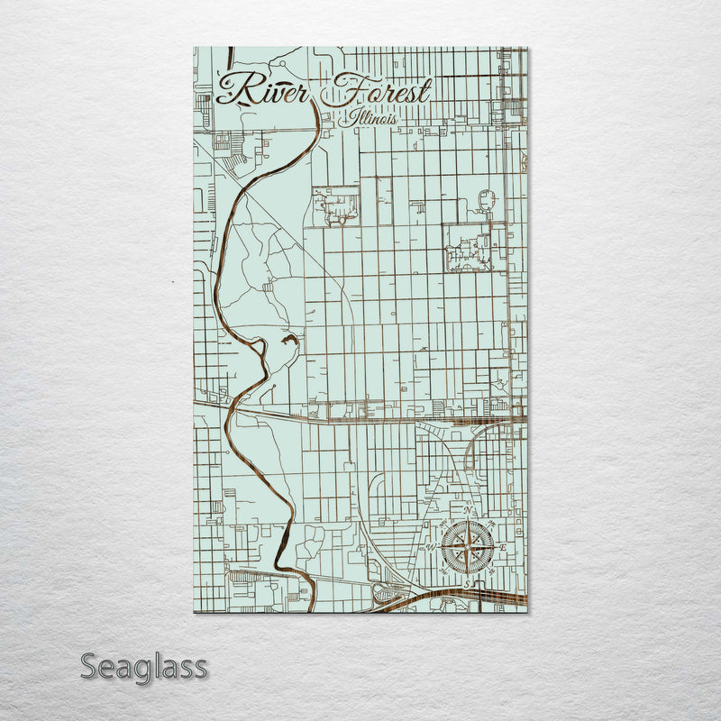 River Forest, Illinois Street Map – Fire & Pine