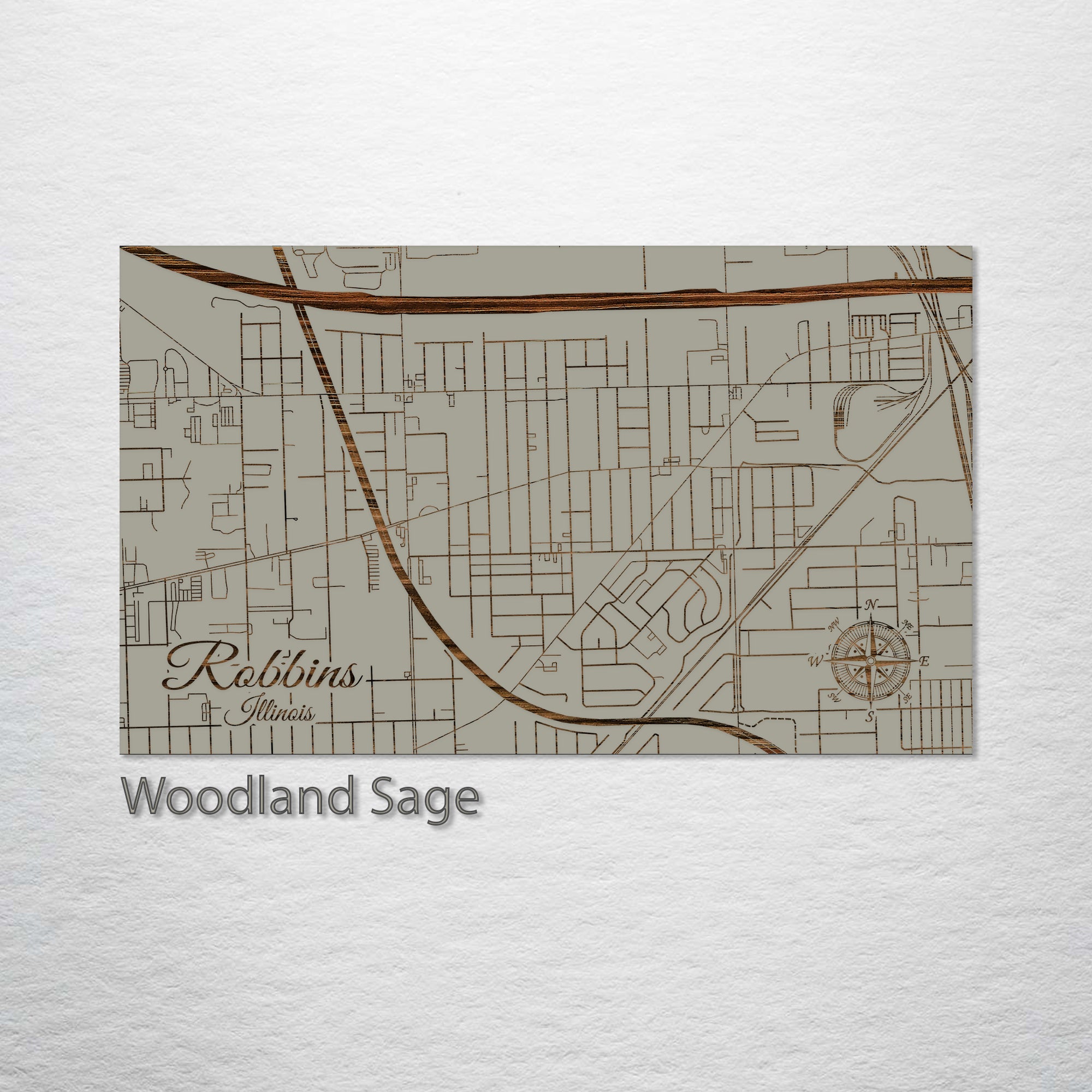 Robbins, Illinois Street Map – Fire & Pine