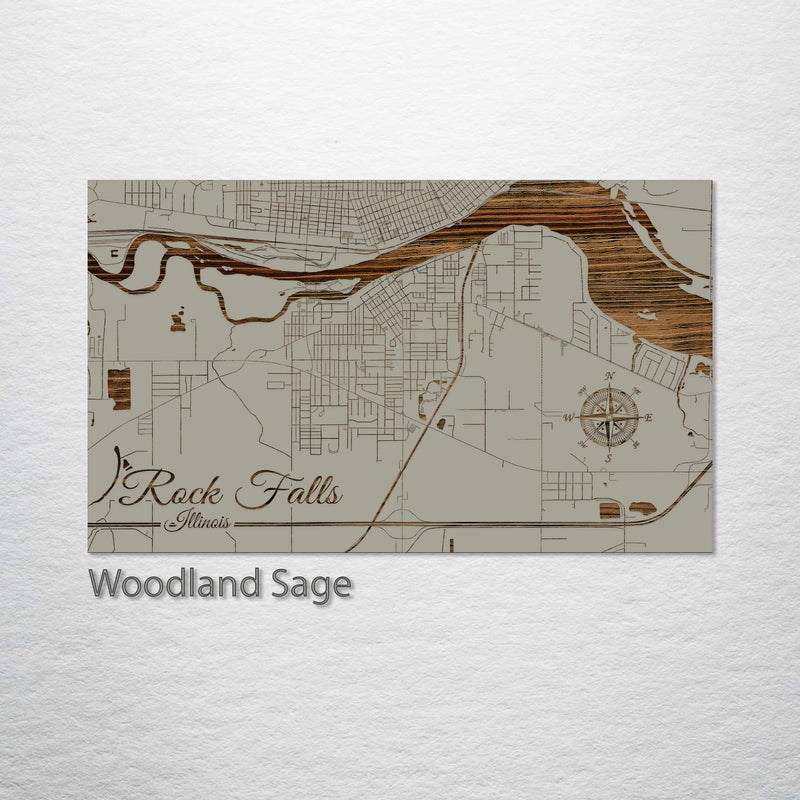 Rock Falls, Illinois Street Map – Fire & Pine