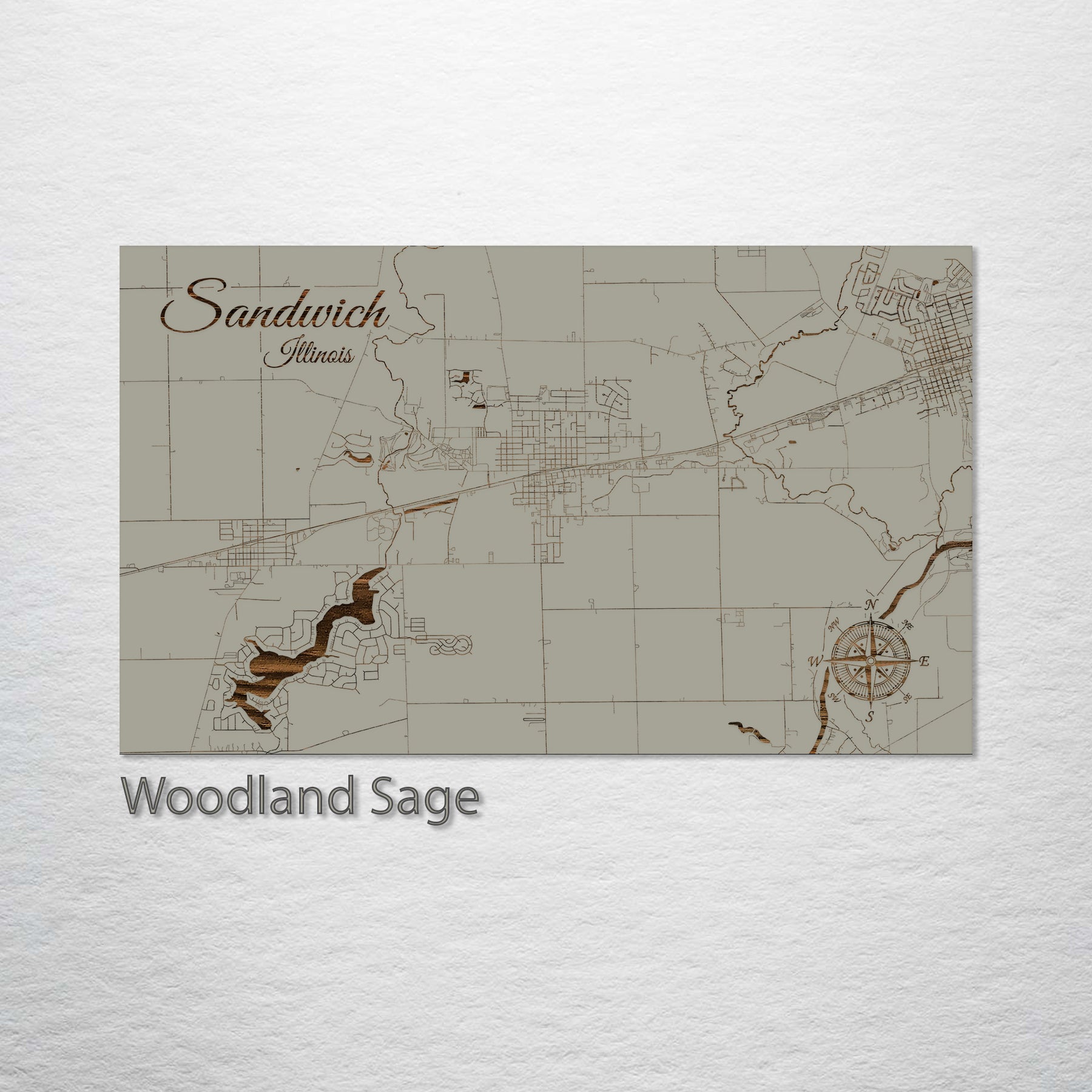 Sandwich, Illinois Street Map