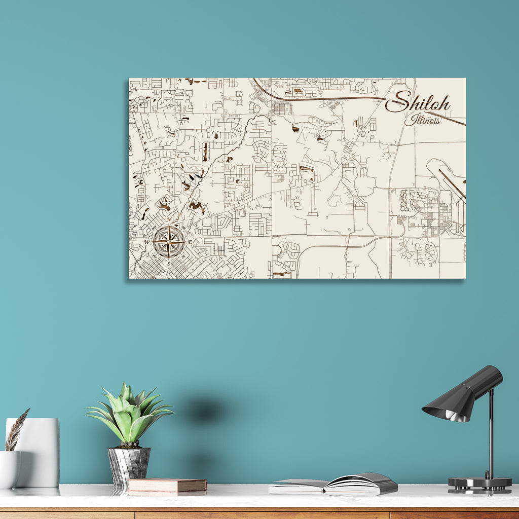 Shiloh, Illinois Street Map – Fire & Pine