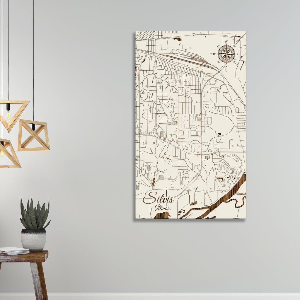 Silvis, Illinois Street Map – Fire & Pine