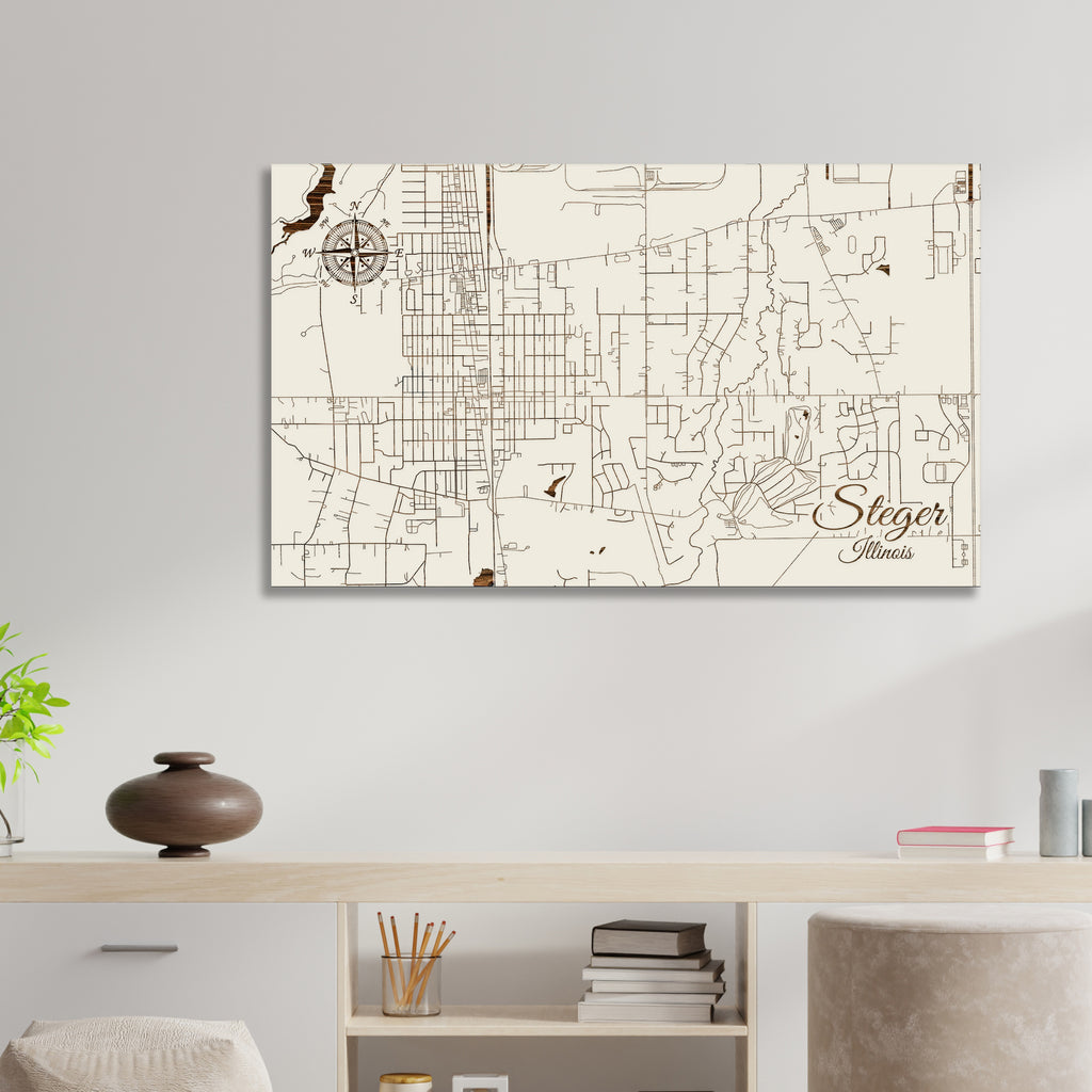 Steger, Illinois Street Map – Fire & Pine