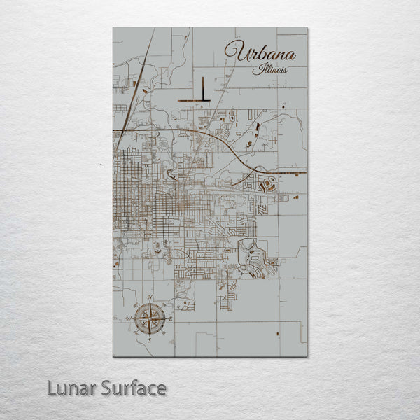 Urbana, Illinois Street Map – Fire & Pine