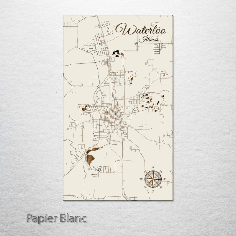 Waterloo, Illinois Street Map – Fire & Pine
