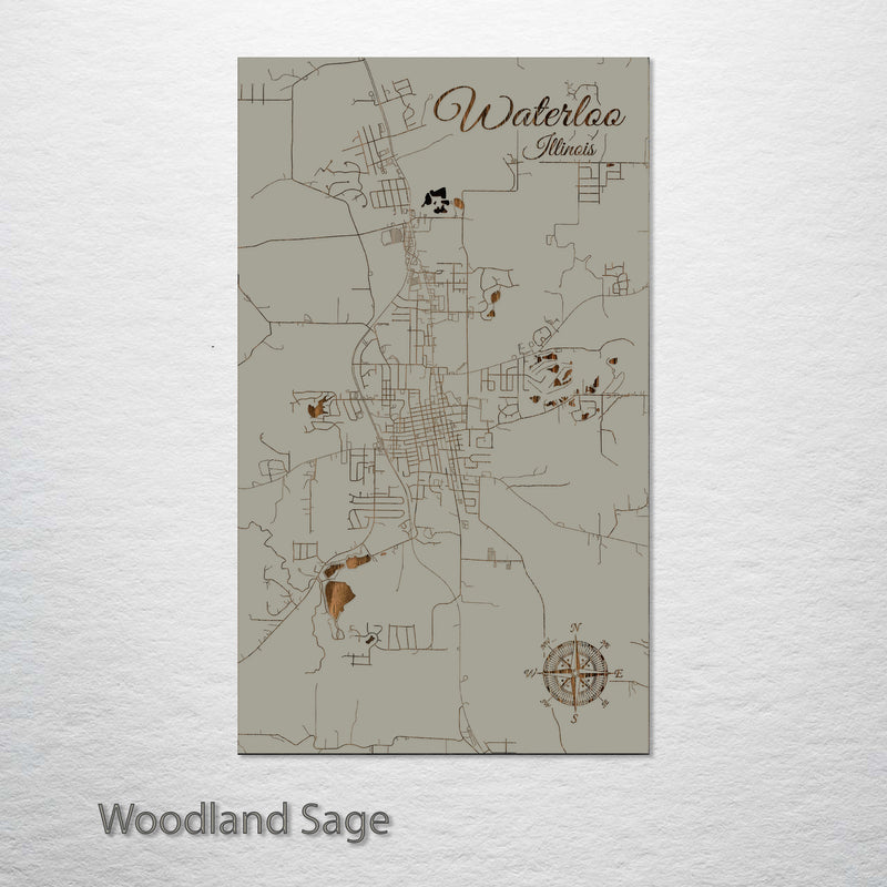 Waterloo, Illinois Street Map – Fire & Pine