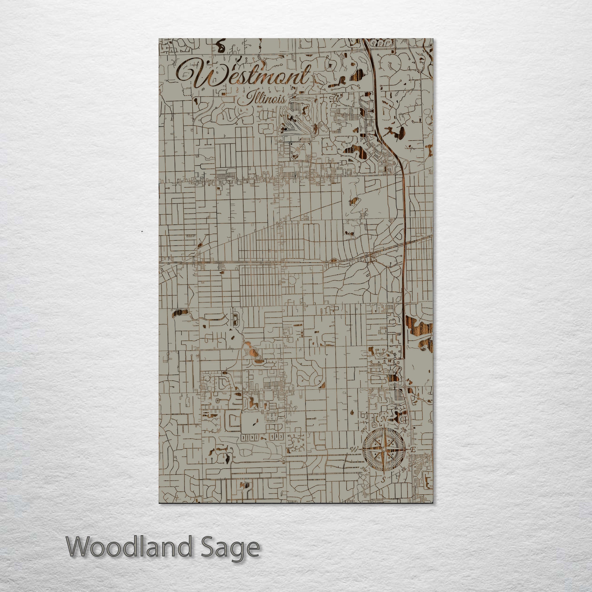 Westmont, Illinois Street Map – Fire & Pine