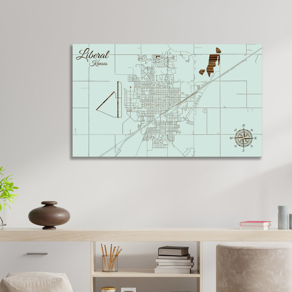 Liberal, Kansas Street Map – Fire & Pine