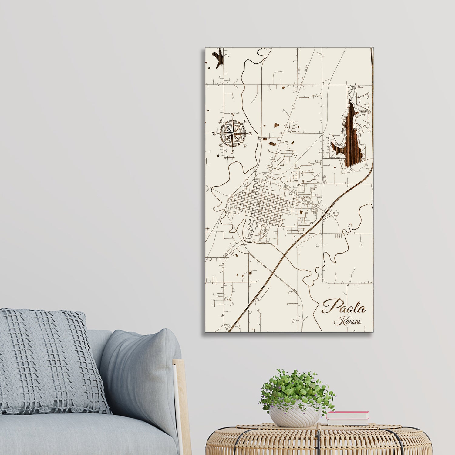Paola, Kansas Street Map – Fire & Pine