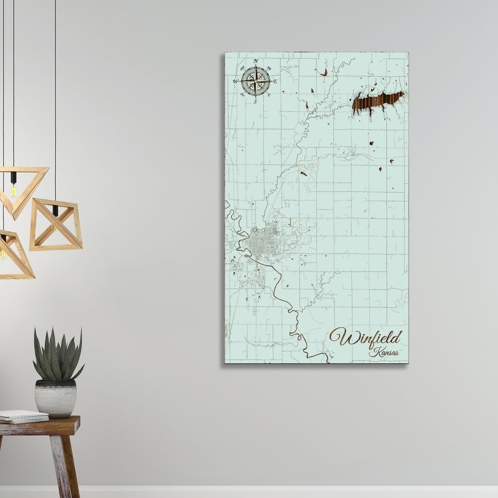 Winfield, Kansas Street Map – Fire & Pine