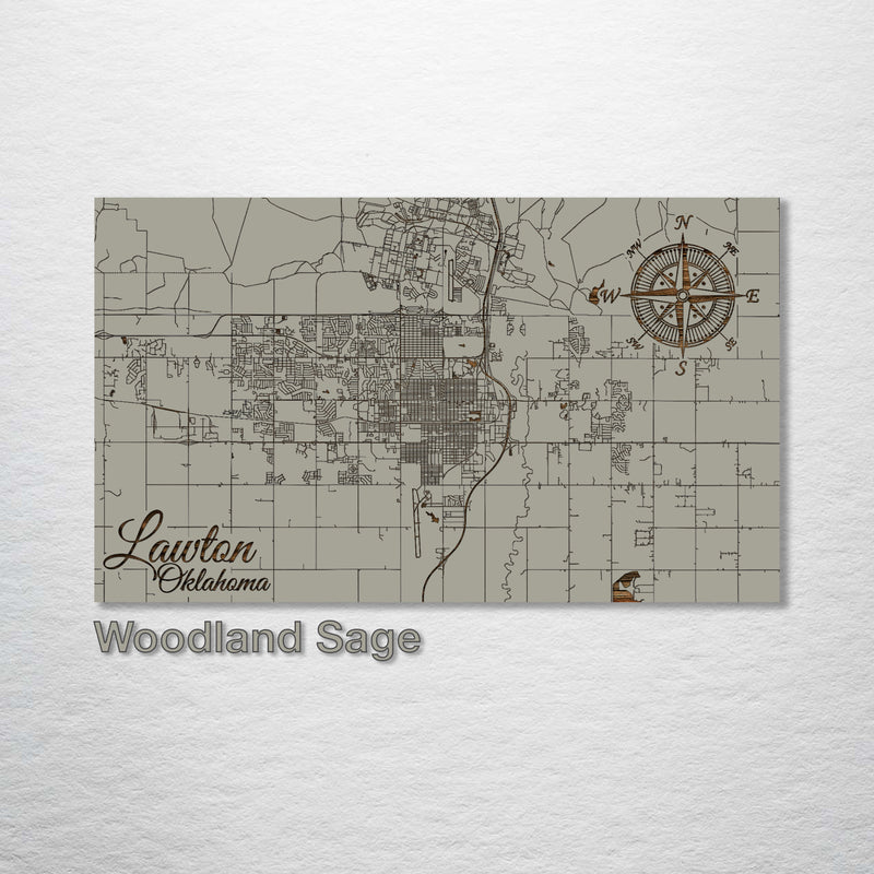 Lawton, Oklahoma Street Map – Fire & Pine