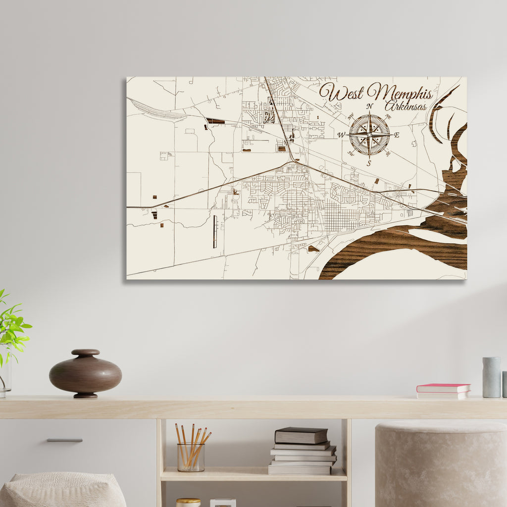 West Memphis, Arkansas Street Map – Fire & Pine