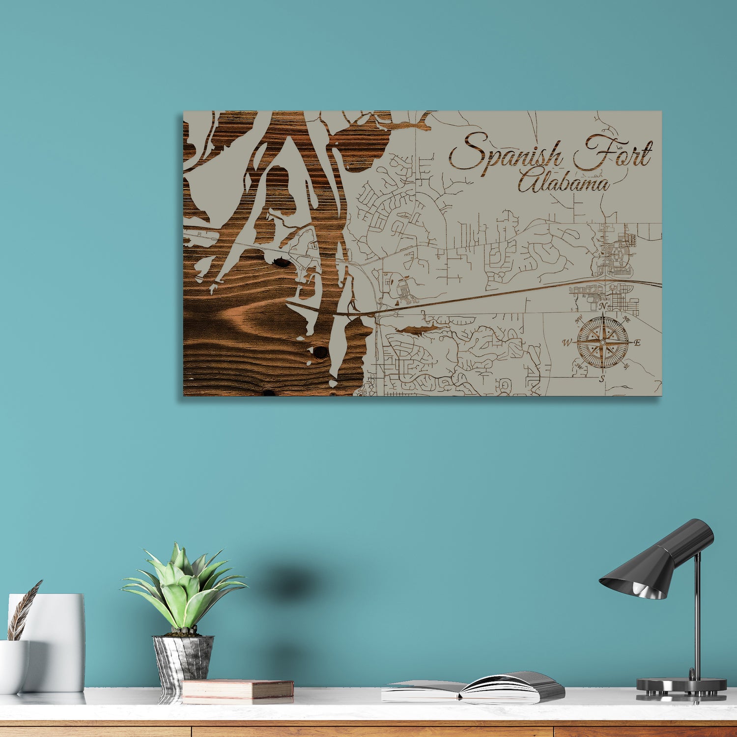 Spanish Fort, Alabama Street Map – Fire & Pine