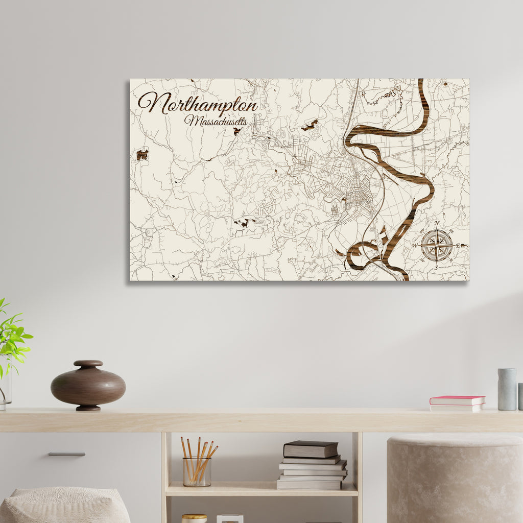 Northampton, Massachusetts Street Map – Fire & Pine