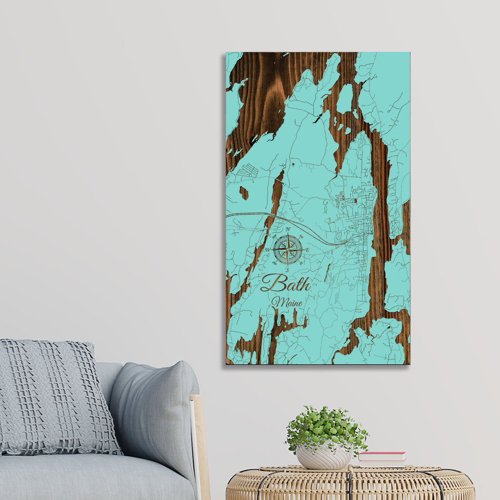 Bath, Maine Street Map – Fire & Pine