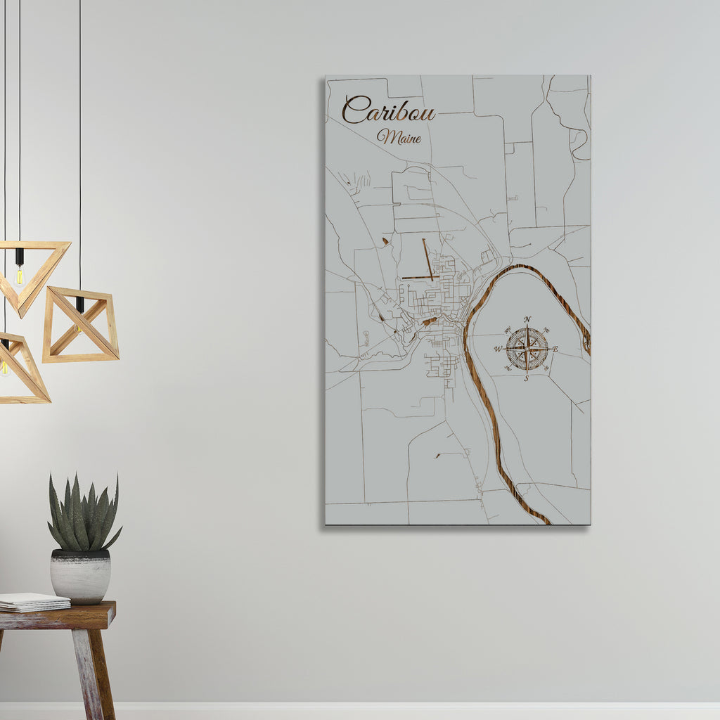 Caribou, Maine Street Map – Fire & Pine