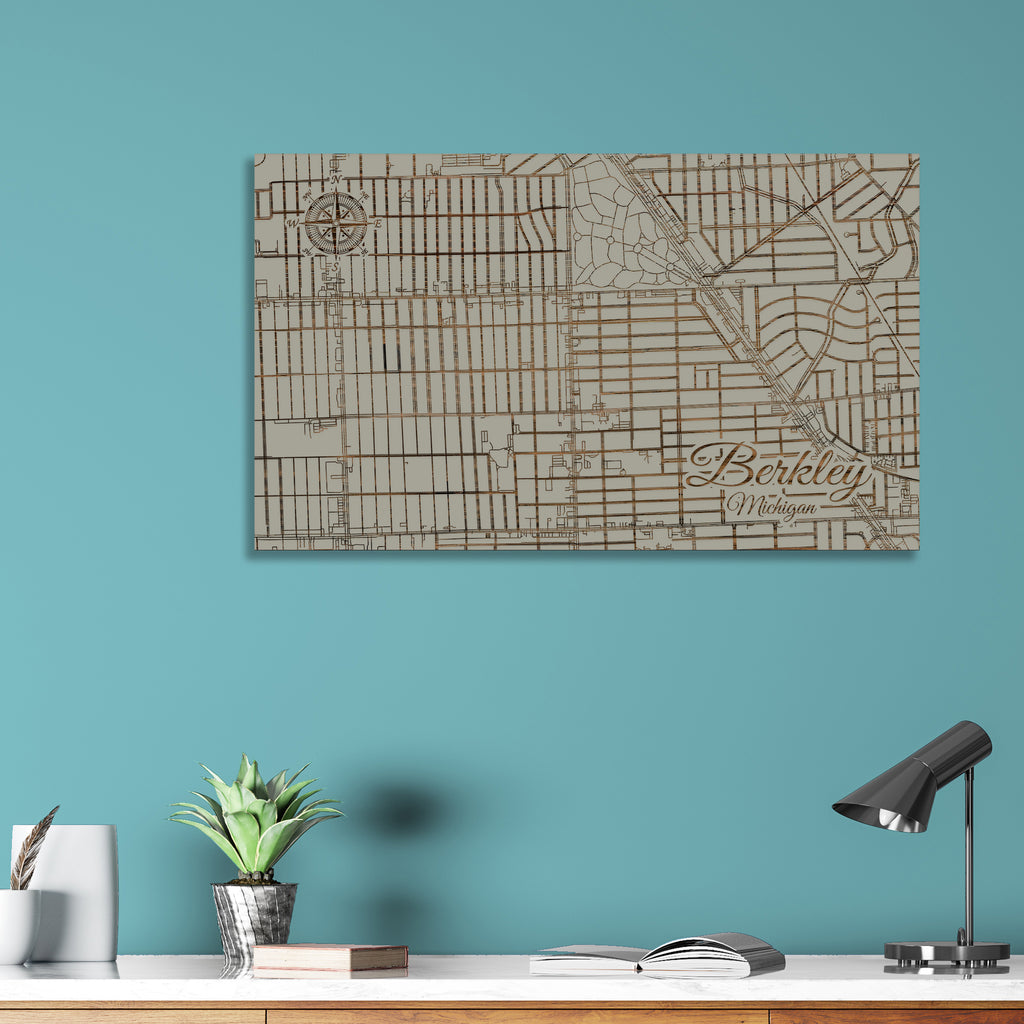Berkley, Michigan Street Map – Fire & Pine