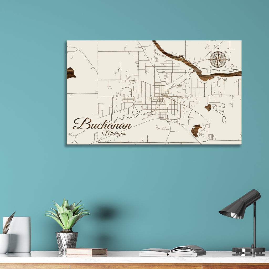 Buchanan, Michigan Street Map – Fire & Pine