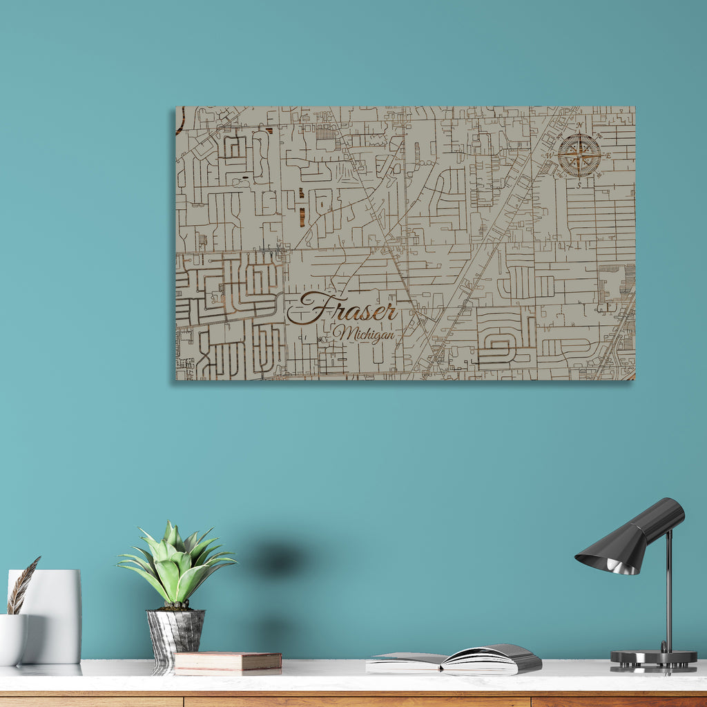Fraser, Michigan Street Map – Fire & Pine