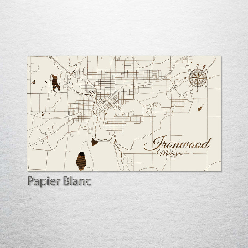 Ironwood, Michigan Street Map – Fire & Pine