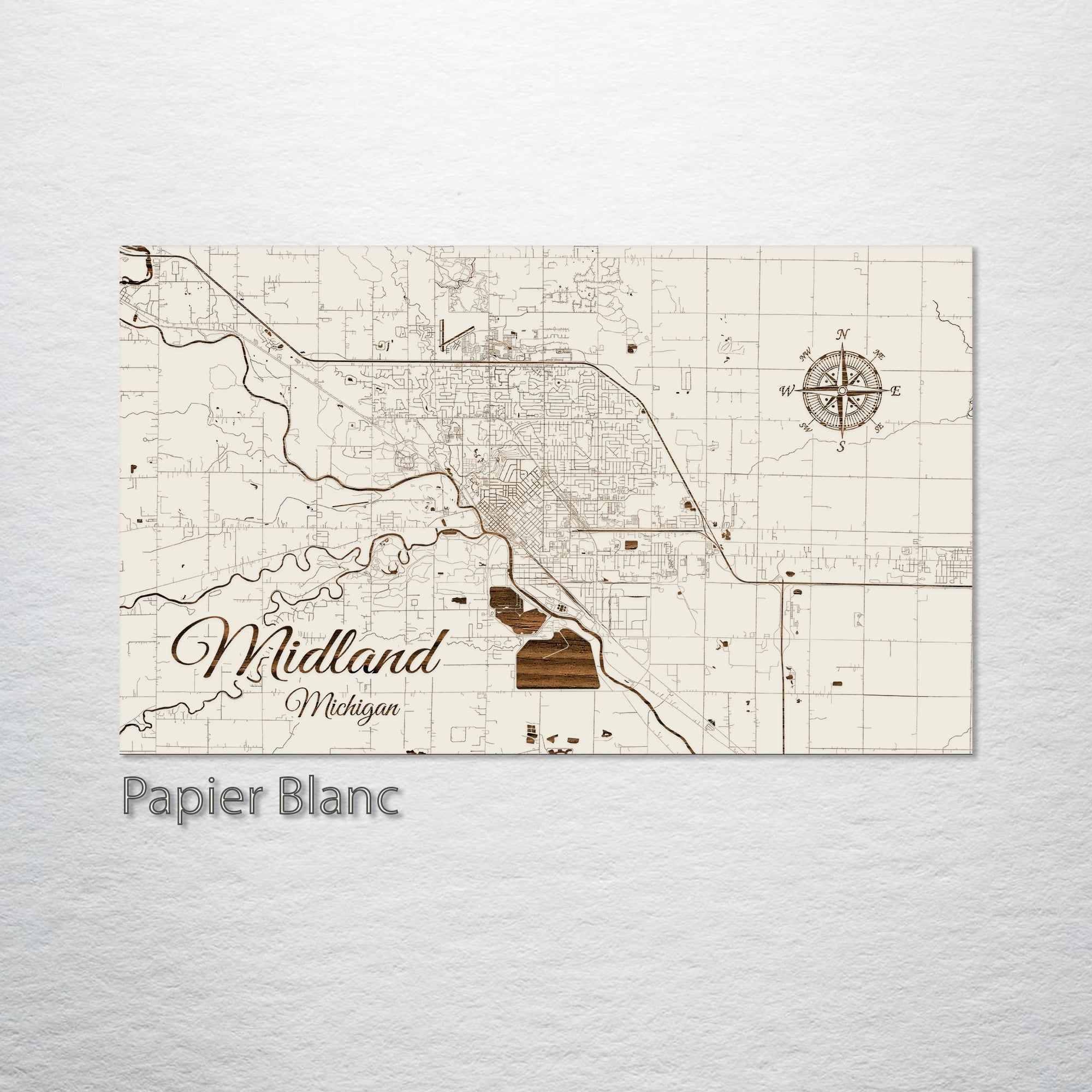Midland, Michigan Street Map – Fire & Pine