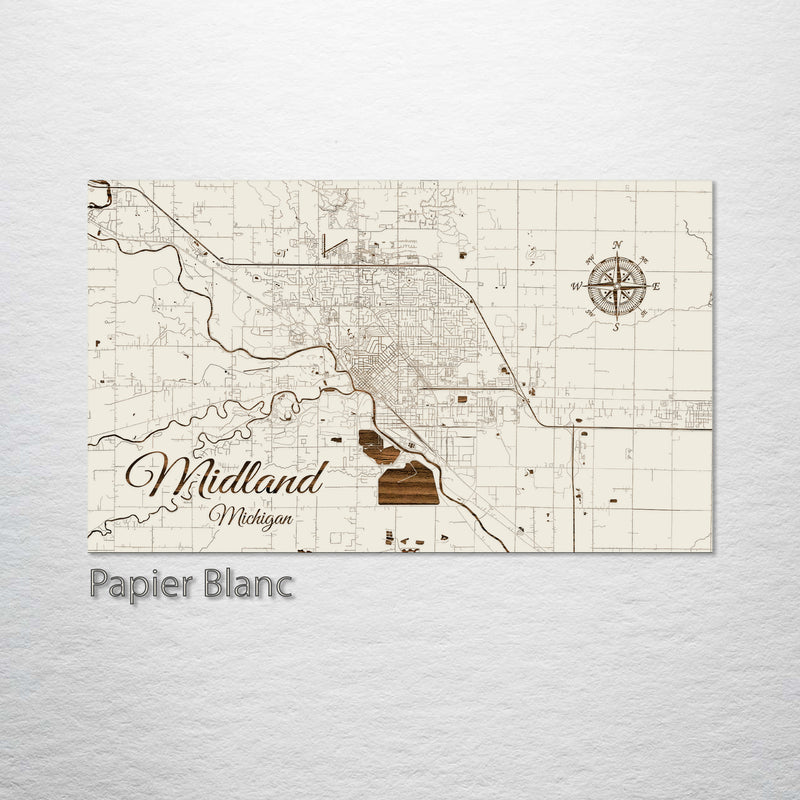 Midland, Michigan Street Map – Fire & Pine