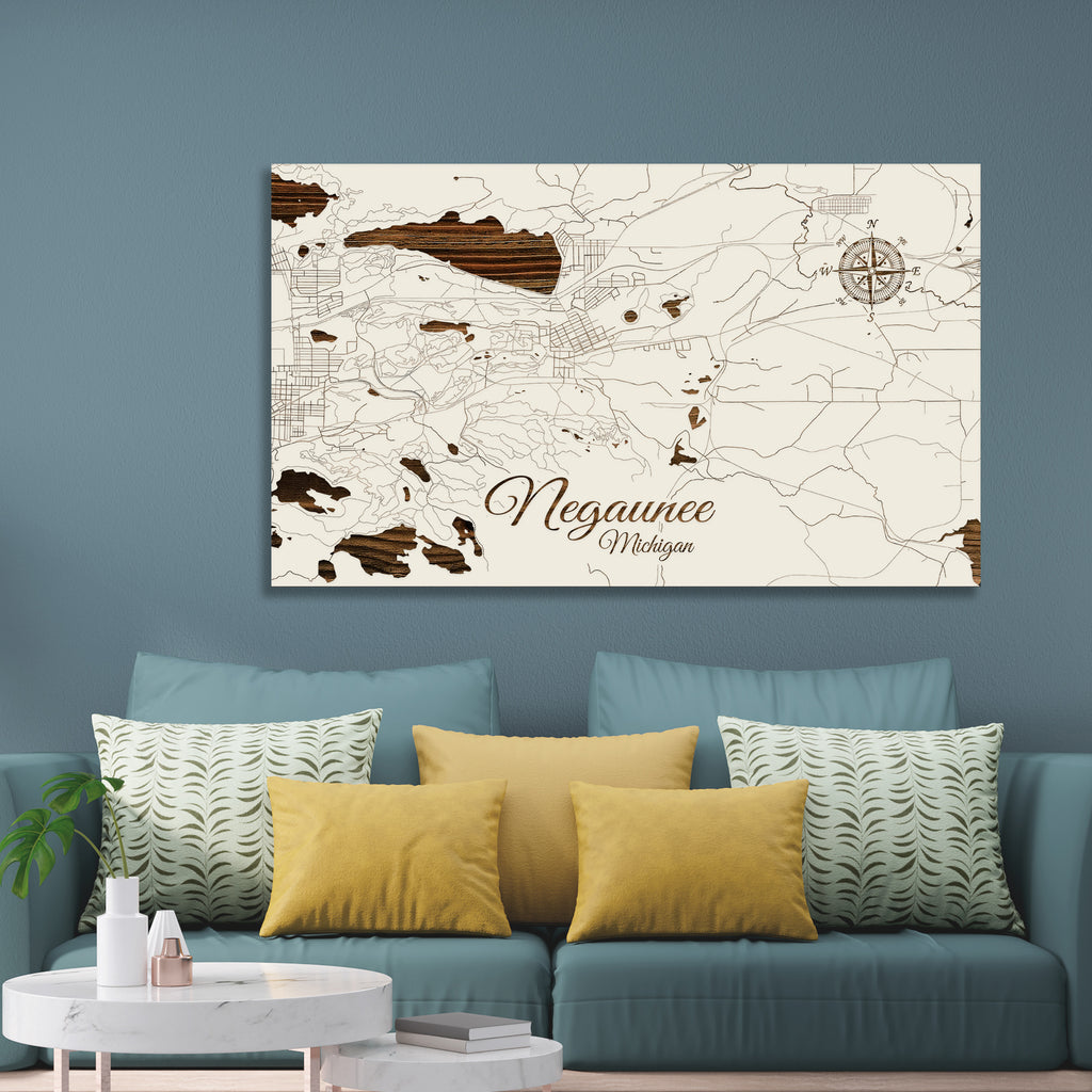 Negaunee, Michigan Street Map – Fire & Pine