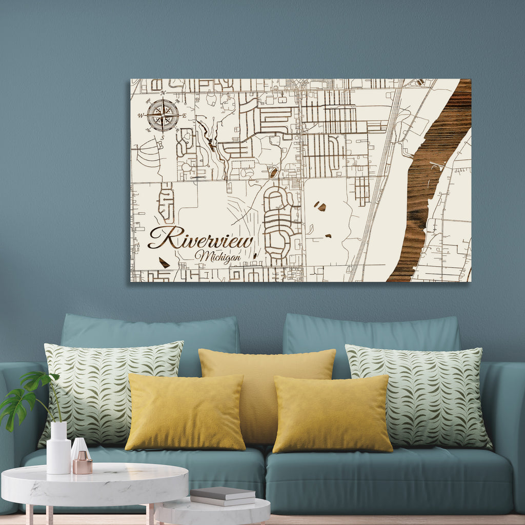 Riverview, Michigan Street Map – Fire & Pine