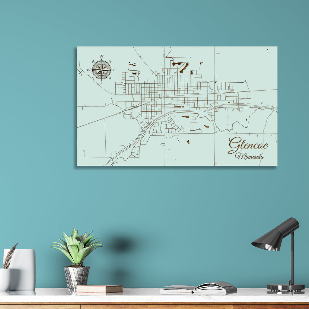 Glencoe, Minnesota Street Map – Fire & Pine