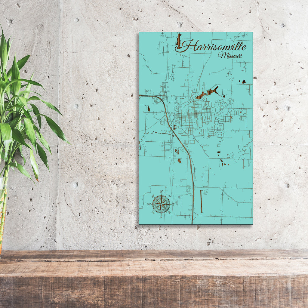 Harrisonville, Missouri Street Map – Fire & Pine