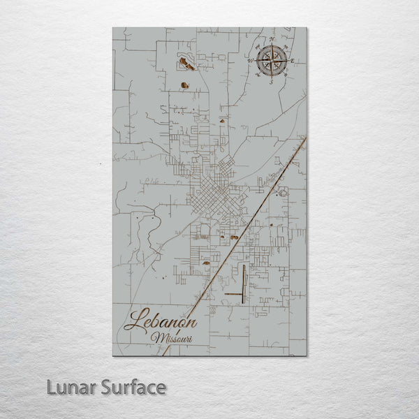 Lebanon, Missouri Street Map – Fire & Pine