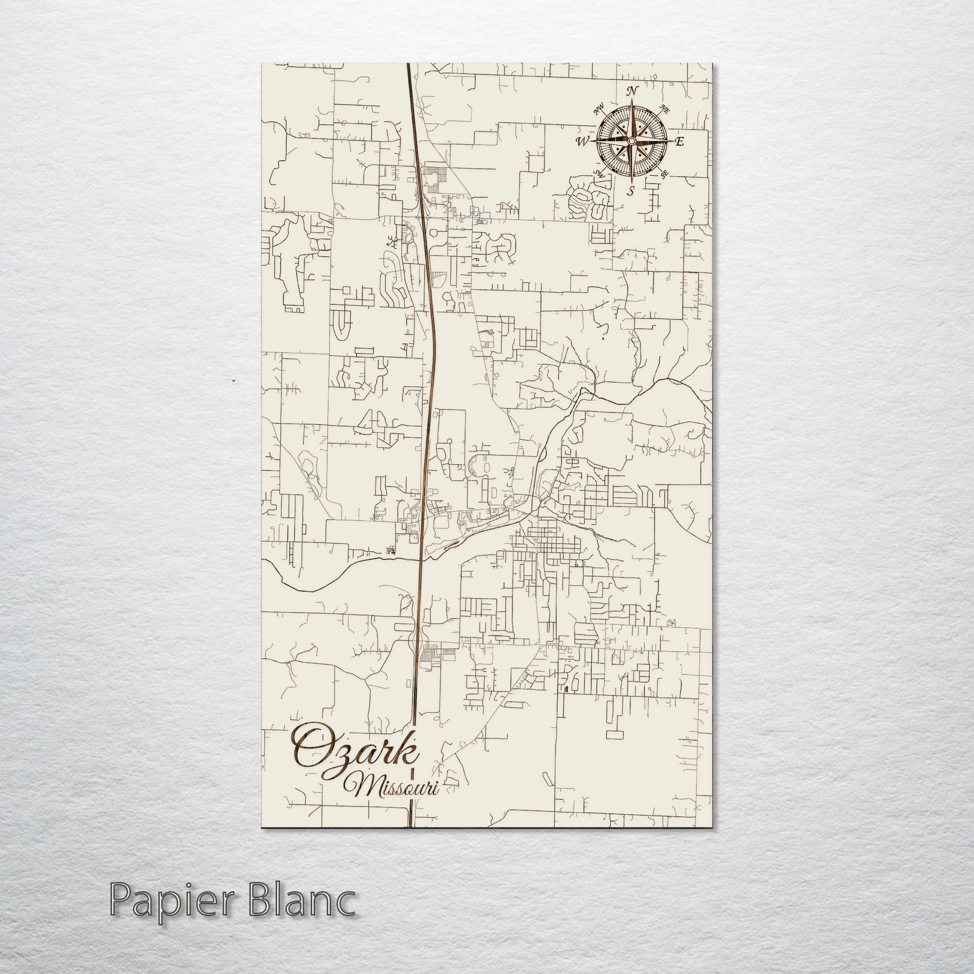 Ozark, Missouri Street Map – Fire & Pine