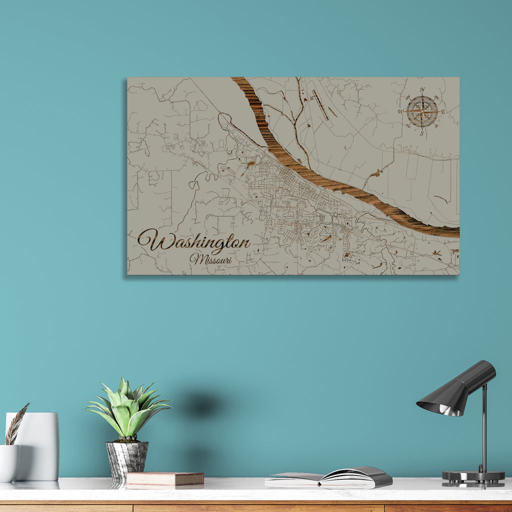 Washington, Missouri Street Map – Fire & Pine