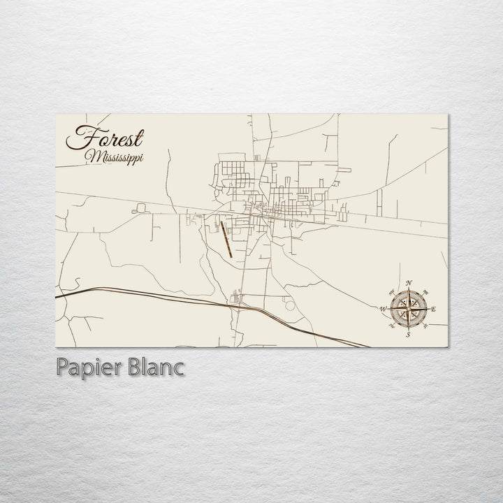 Forest, Mississippi Street Map