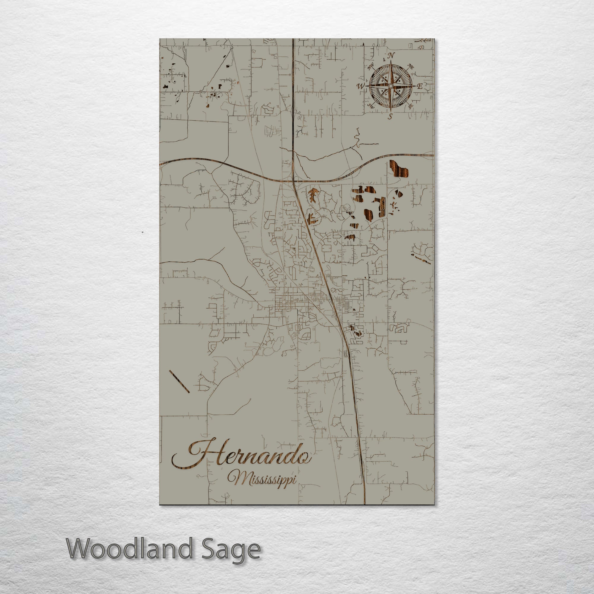 Hernando, Mississippi Street Map – Fire & Pine