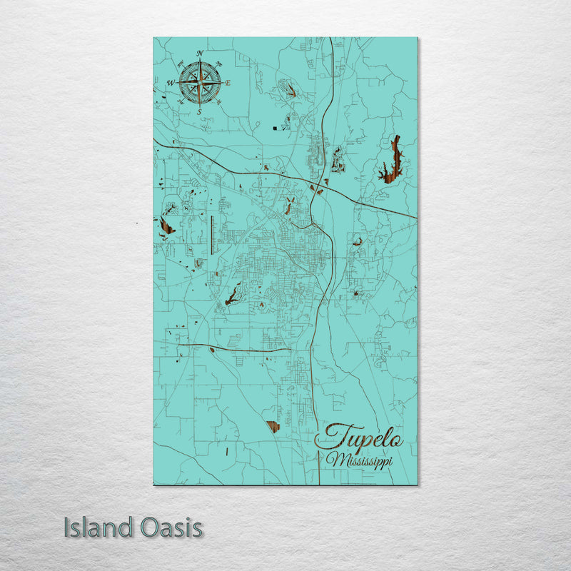 Tupelo, Mississippi Street Map – Fire & Pine