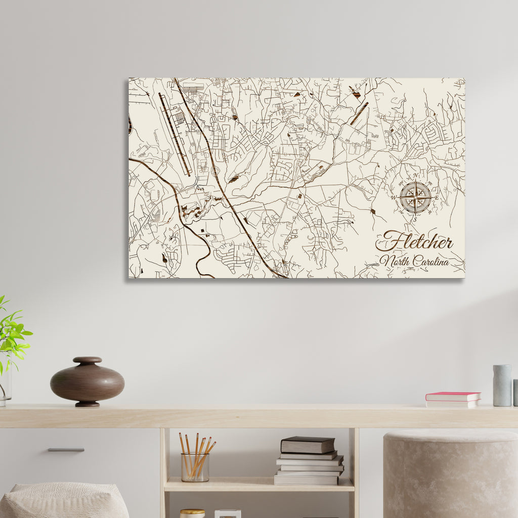Fletcher, North Carolina Street Map – Fire & Pine
