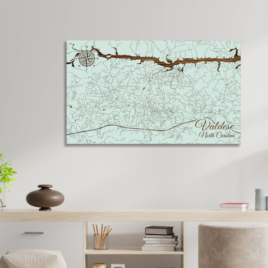 Valdese, North Carolina Street Map | Fire & Pine