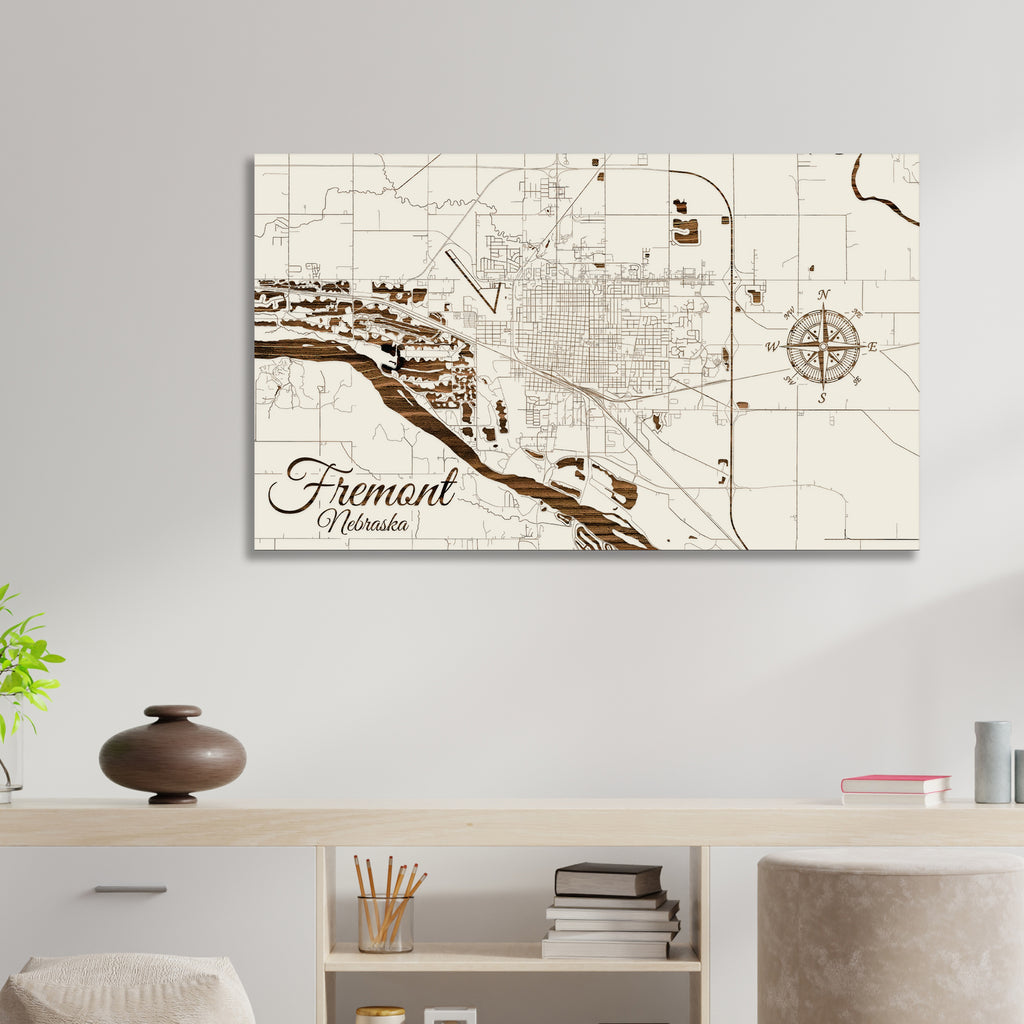 Fremont, Nebraska Street Map – Fire & Pine
